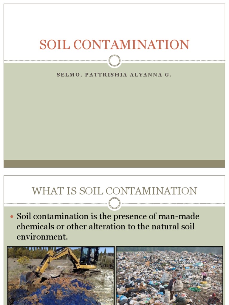 Selmo - Soil Contamination | PDF
