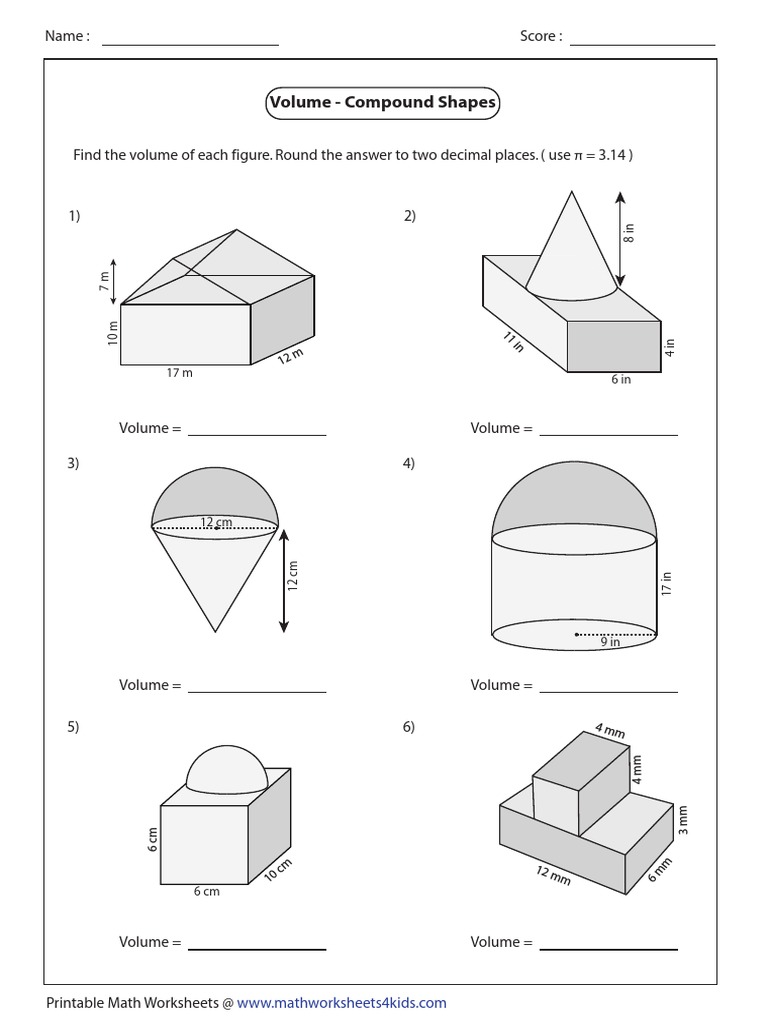 Compound Shapes Easy2 | PDF | Arithmetic | Teaching Mathematics