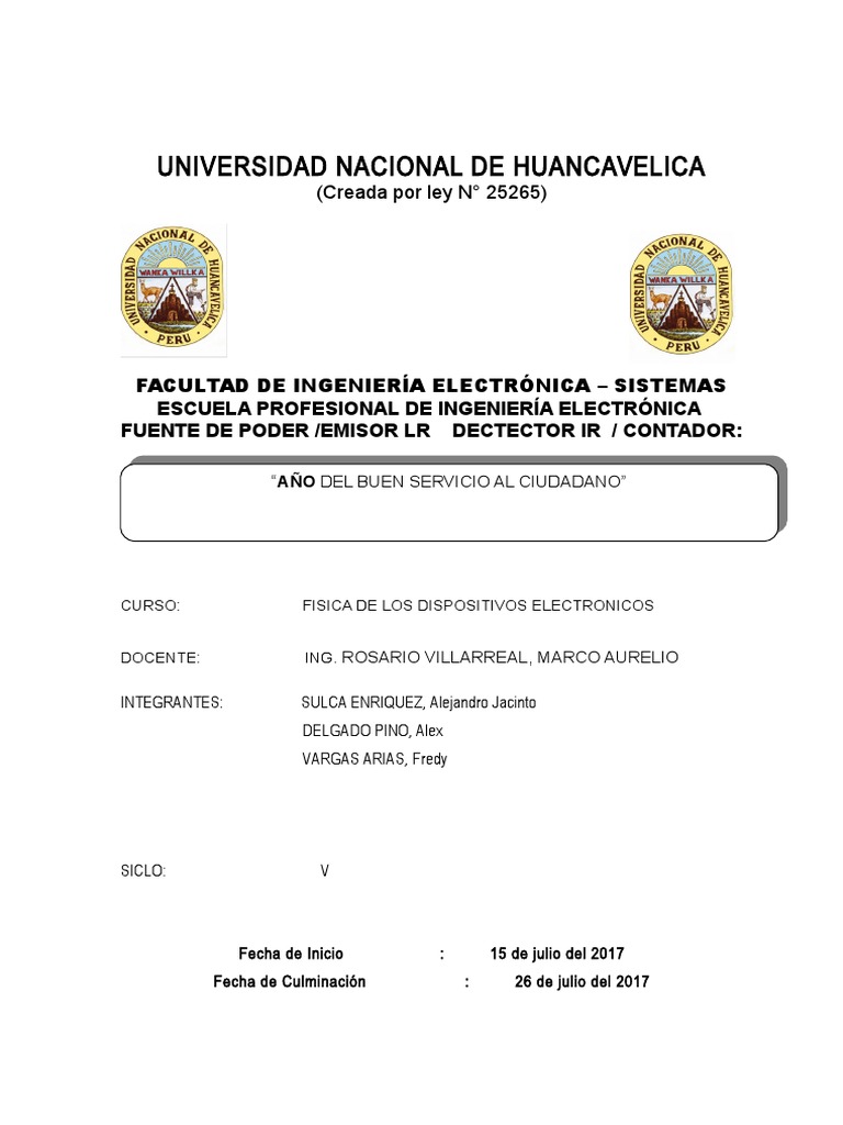 Woler UN INFORME Pozo A Tierra | PDF | Electrónica de potencia | Equipo ...