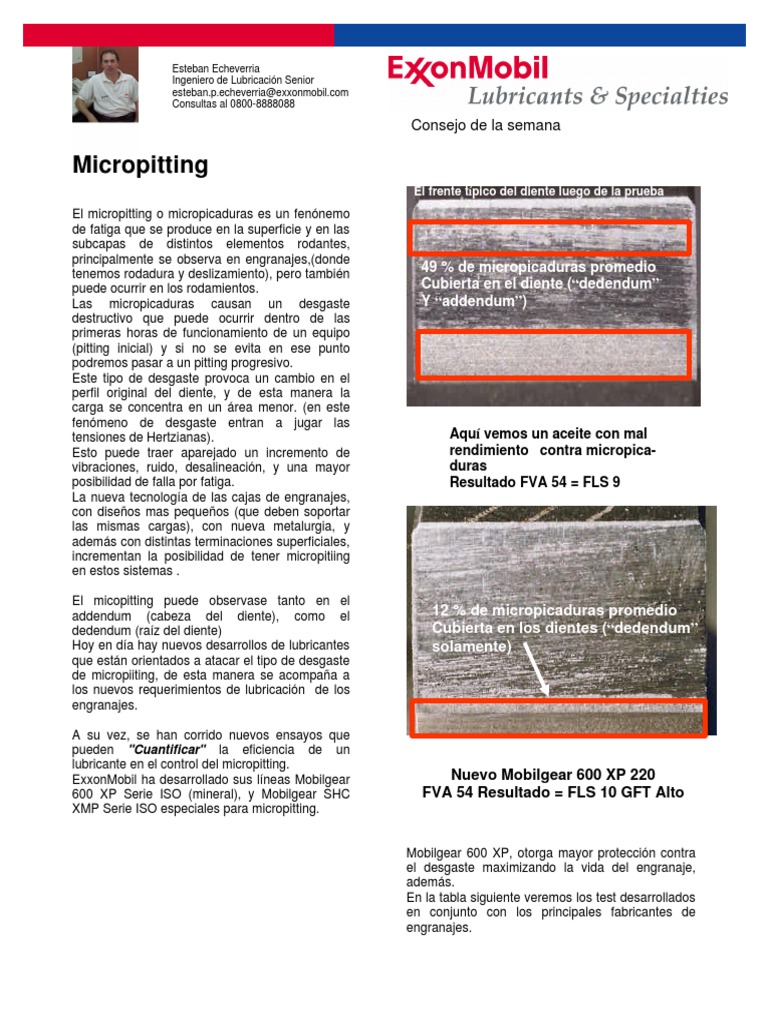 Micro Pitting | PDF | Engranaje | Lubricante