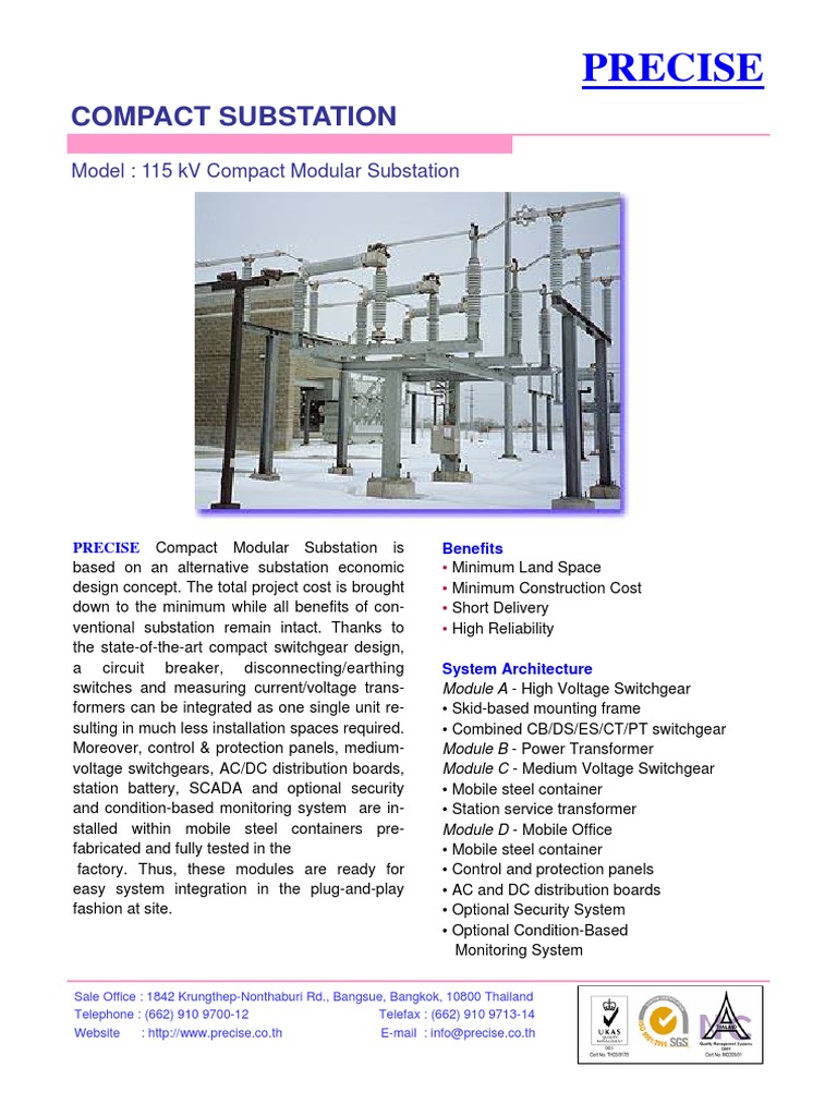 Compact Substation PDF | PDF | Electrical Substation | Transformer
