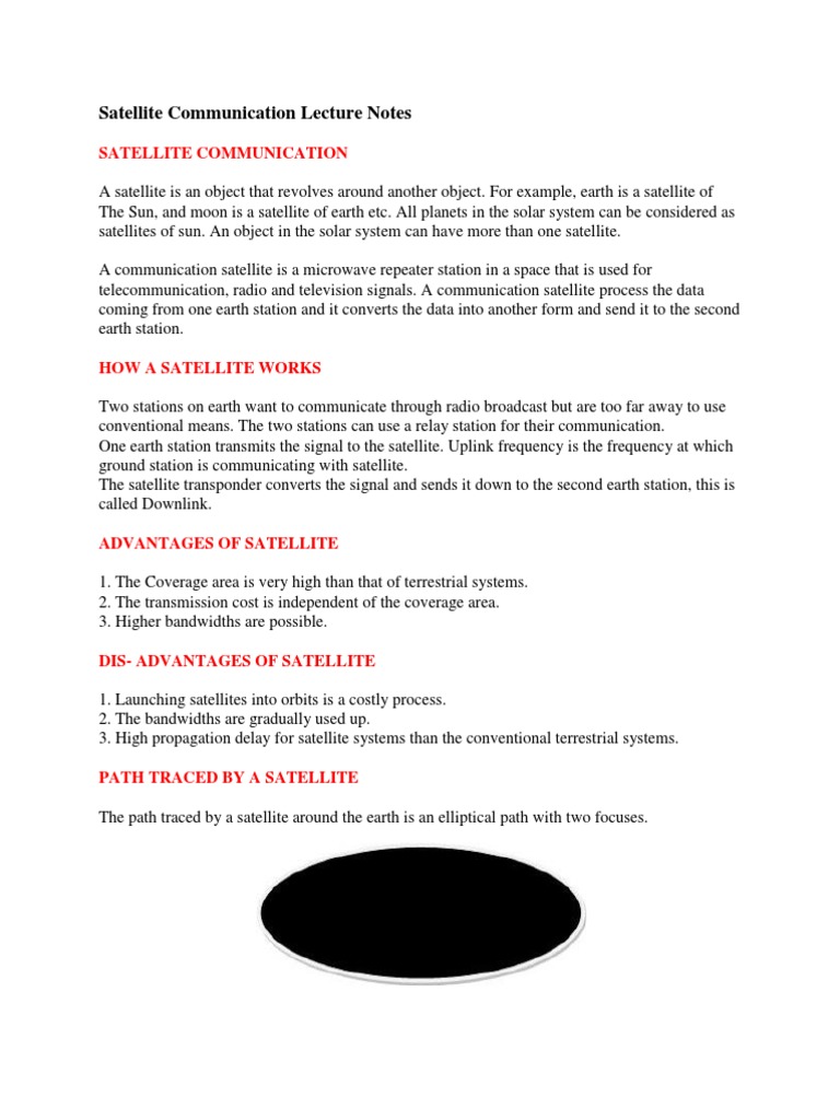 Satellite Communication Notes | Download Free PDF | Satellite ...