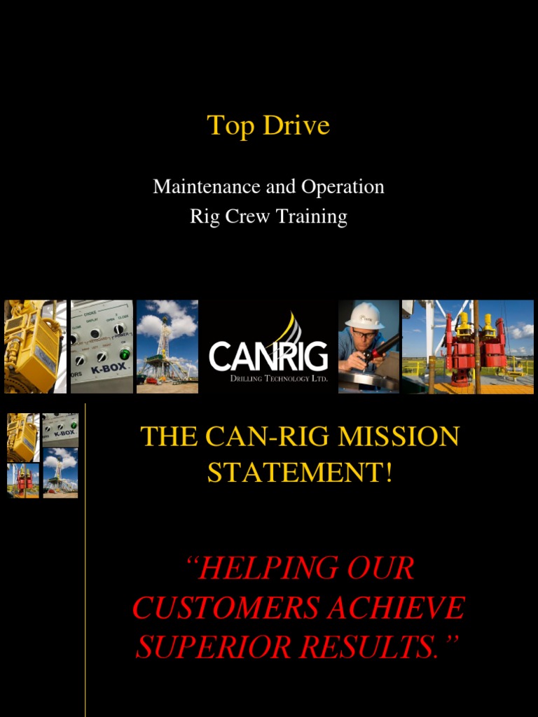 2 - Canrig Top Drive Rig Crew Training | PDF | Transmission (Mechanics ...