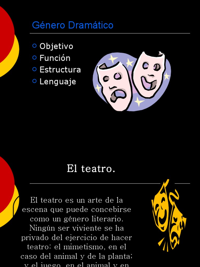 El género dramático.ppt | Teatro | Artes (general) | Prueba gratuita de ...