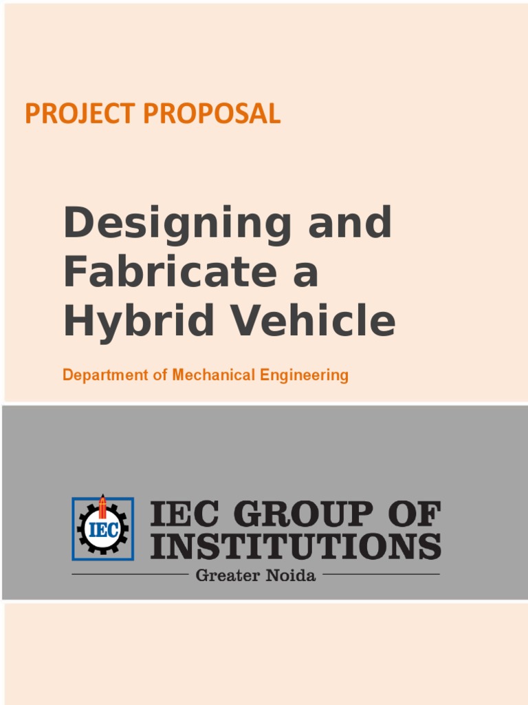 Project Proposal | PDF | Hybrid Vehicle | Engineering