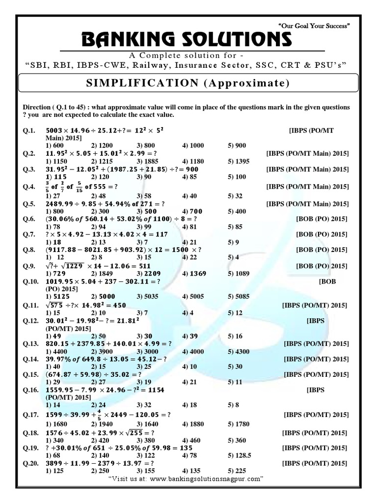 Simplification Sheet PDF | PDF | Teaching Mathematics