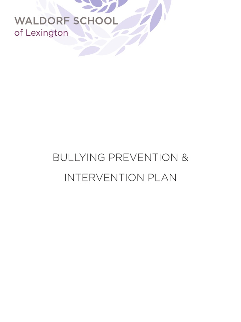 WSL Bullying Prevention and Intervention Plan 2016 | PDF ...
