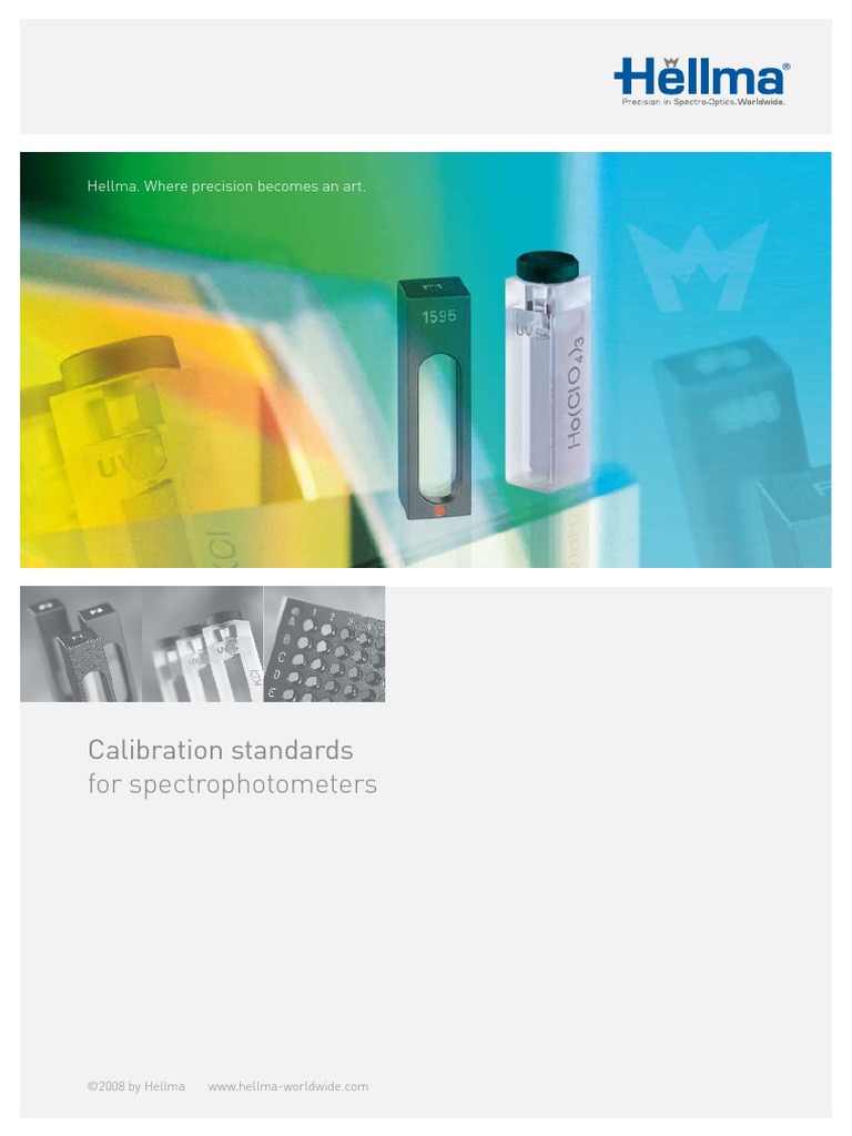Calibration Standards For Spectrophotometers: Hellma. Where Precision ...