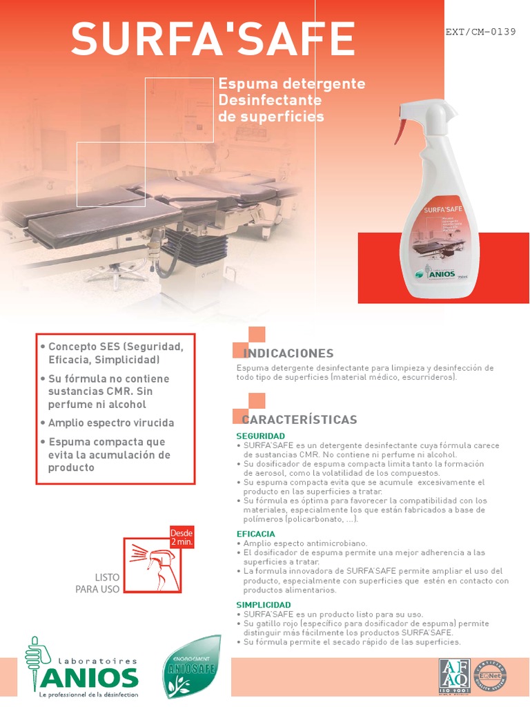 Surfasafe | PDF | Detergente | Patologia clinica