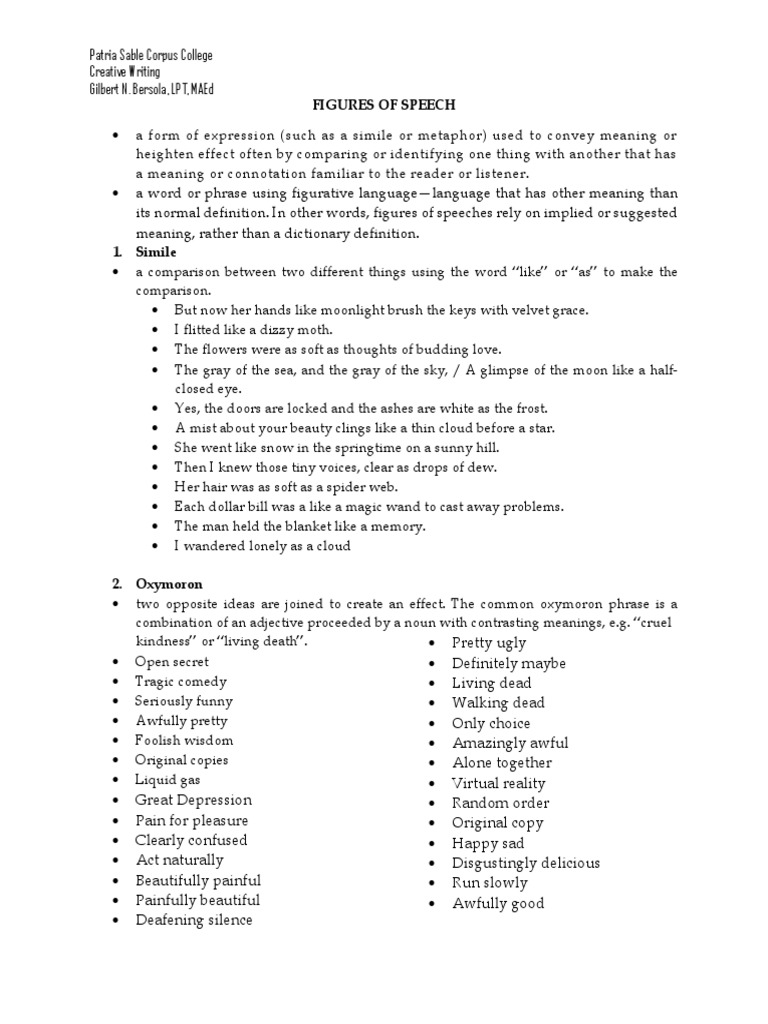 Simile Examples | PDF | Symbols | Batman