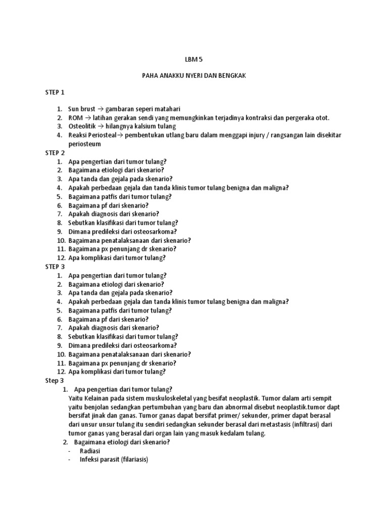 LBM 5 Tumor Tulang | PDF