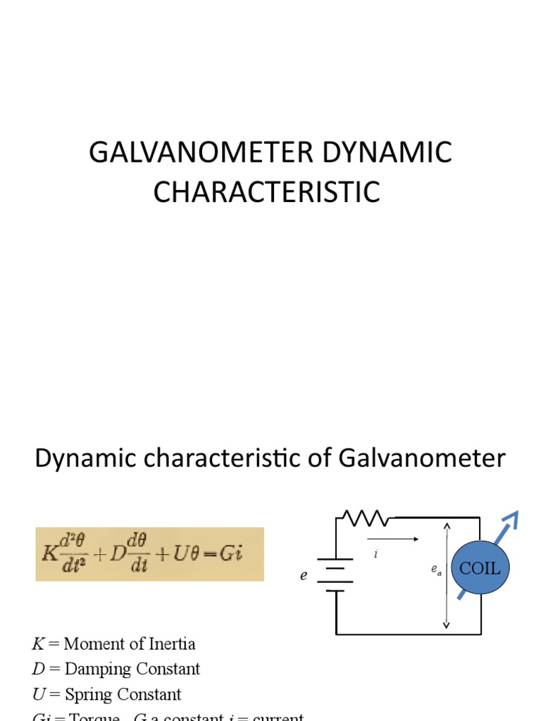 Galvanometer Dynamic Characteristic | PDF | Classical Mechanics | Physics