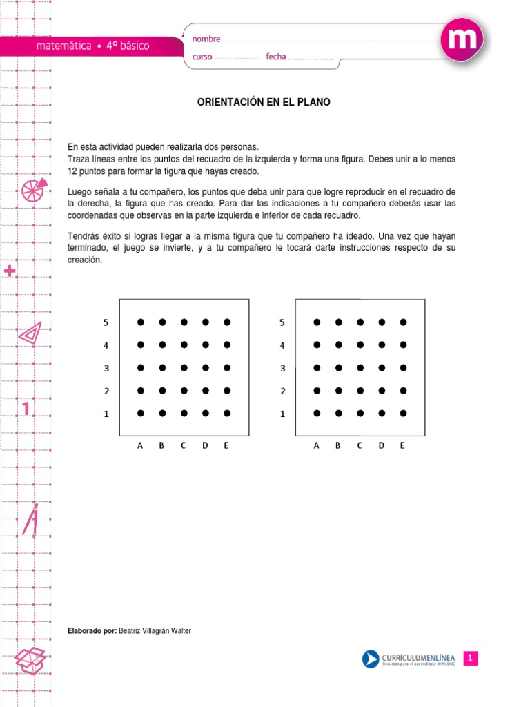 Juego de Coordenadas en Pareja | PDF