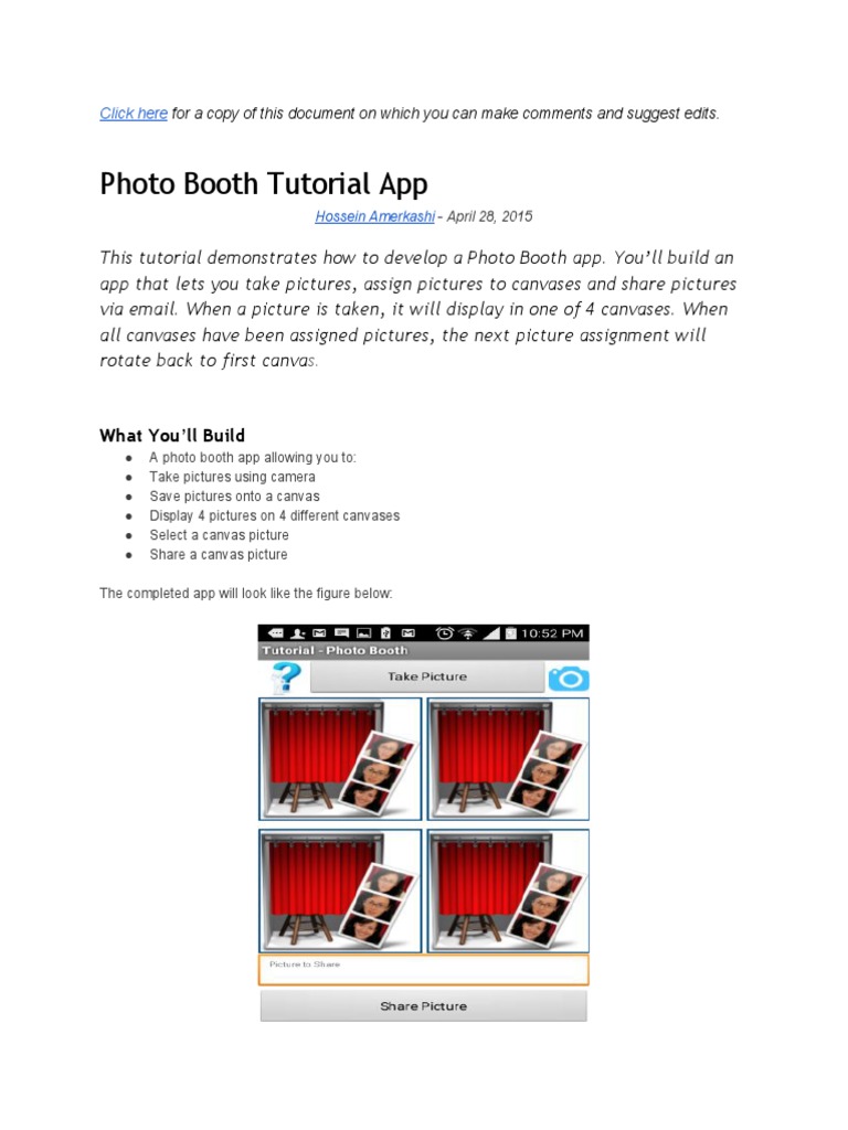 Photo Booth Tutorial App: What You'll Build | PDF | Subroutine ...