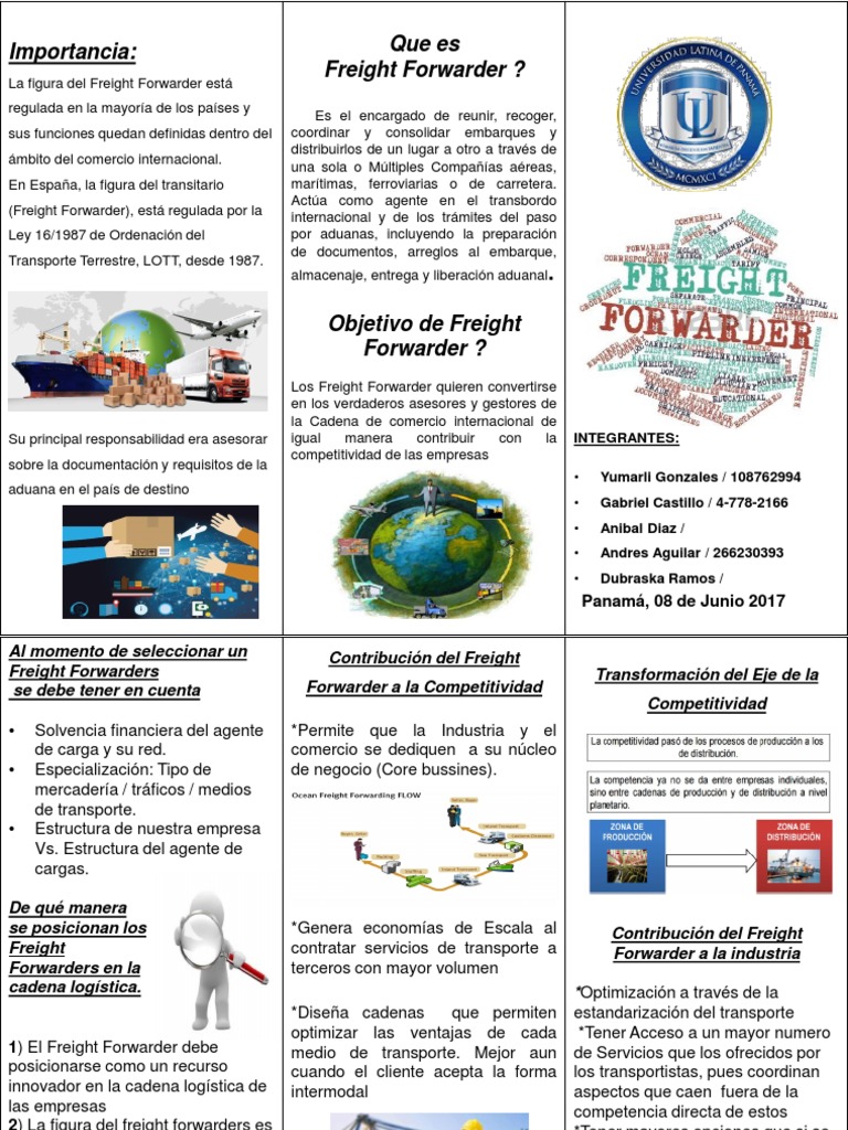 triptico freight forwarder | Transporte | Logística