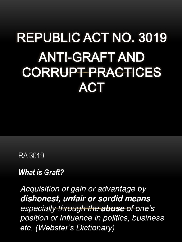 Anti Graft Powerpoint | Legal Personality | Crime & Violence