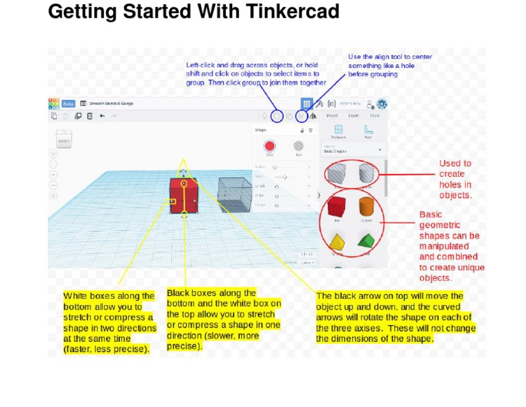Handout 1 - Tinkercad Basics | PDF