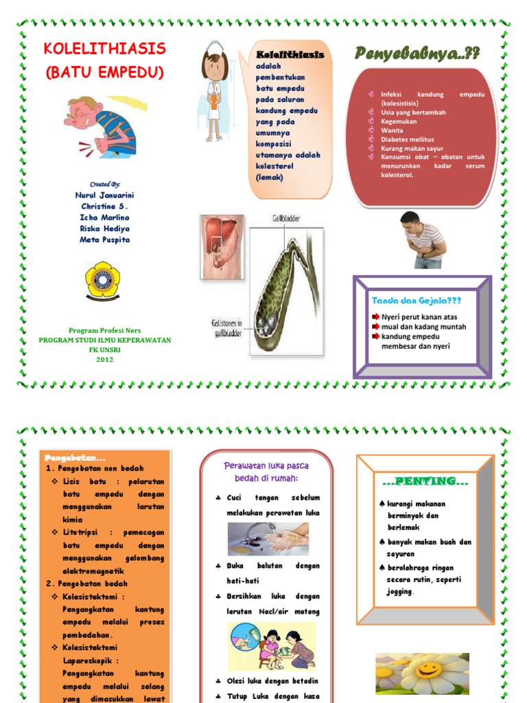 Leaflet Kolelitiasis | PDF