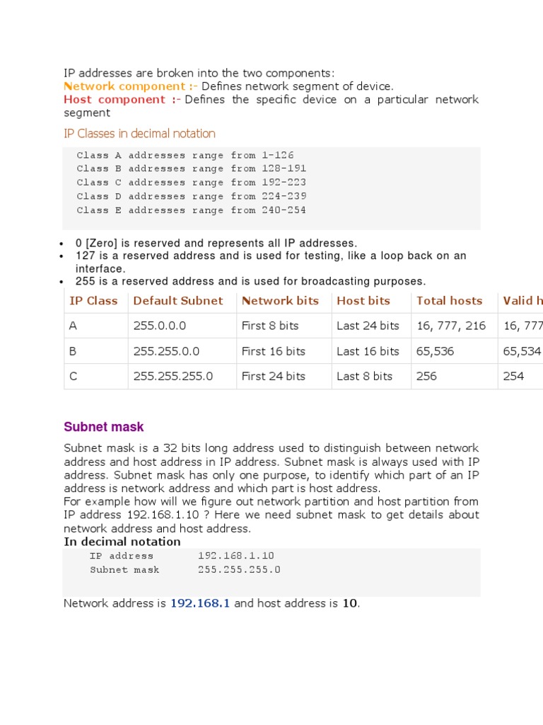 Understanding IP Addressing and Subnetting | PDF | Ip Address ...