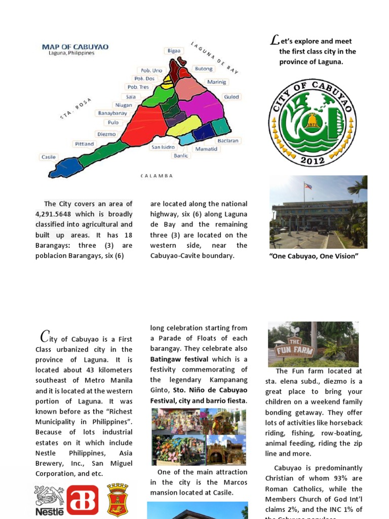 Explore the First Class City of Cabuyao in Laguna | PDF | Philippines ...