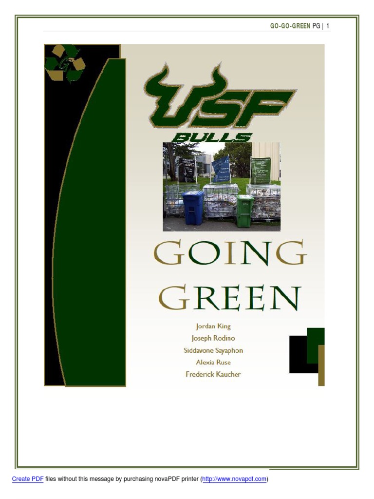 Team Triple G - Go Go Green - 1 | PDF | Sustainability | Recycling