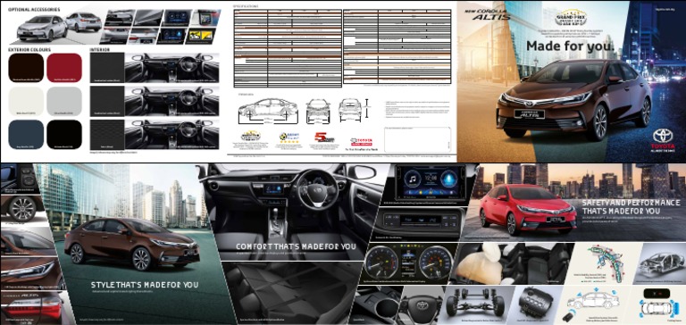 Corolla Altis Brochure | PDF | Vehicles | Automotive Technologies