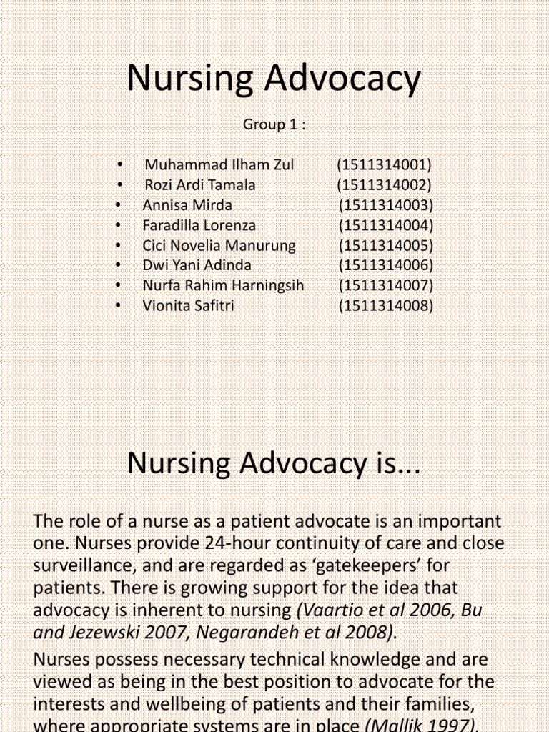 Nursing Advocacy