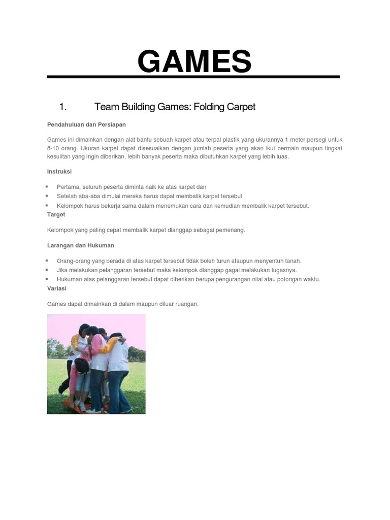 Permainan Team Building Kreatif dan Seru | PDF