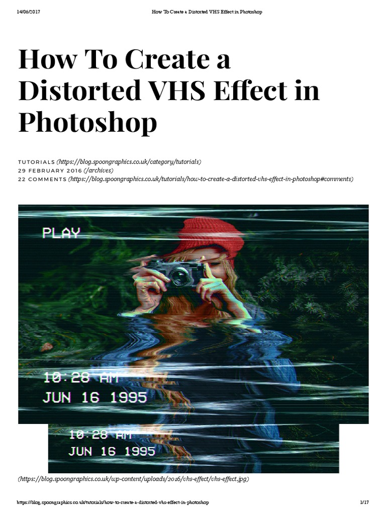 How To Create A Distorted VHS Effect in Photoshop | PDF | Adobe ...