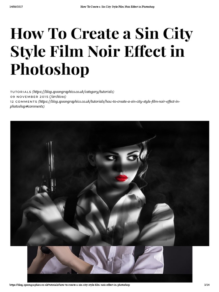 How To Create A Sin City Style Film Noir Effect in Photoshop | PDF ...