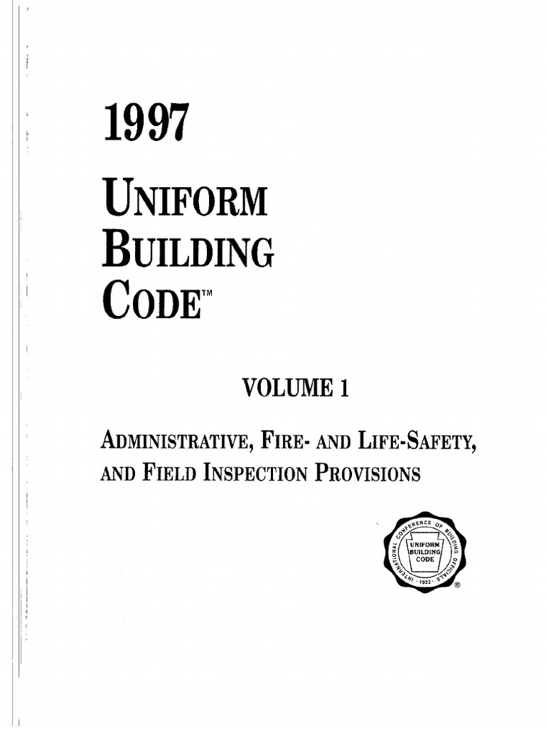 UBC 97 - Vol 1 | PDF