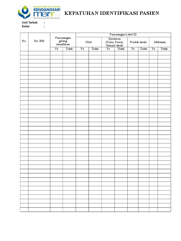 Monitoring Kepatuhan Identifikasi Pasien | PDF