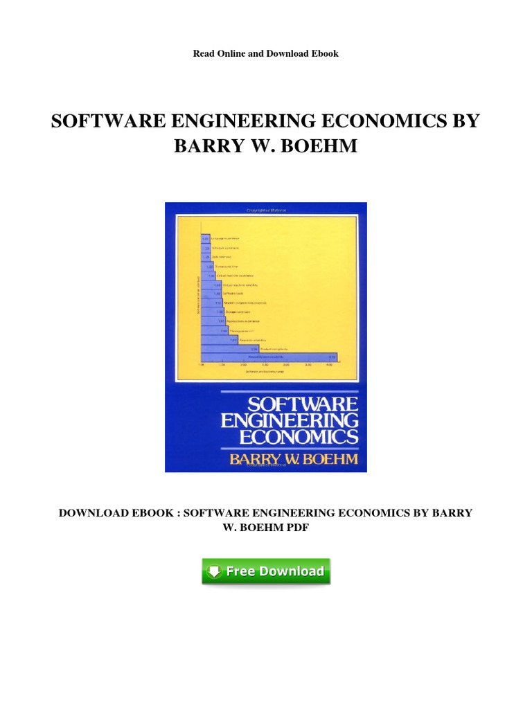 Software Engineering Economics by Barry W Boehm | PDF | E Books | Software