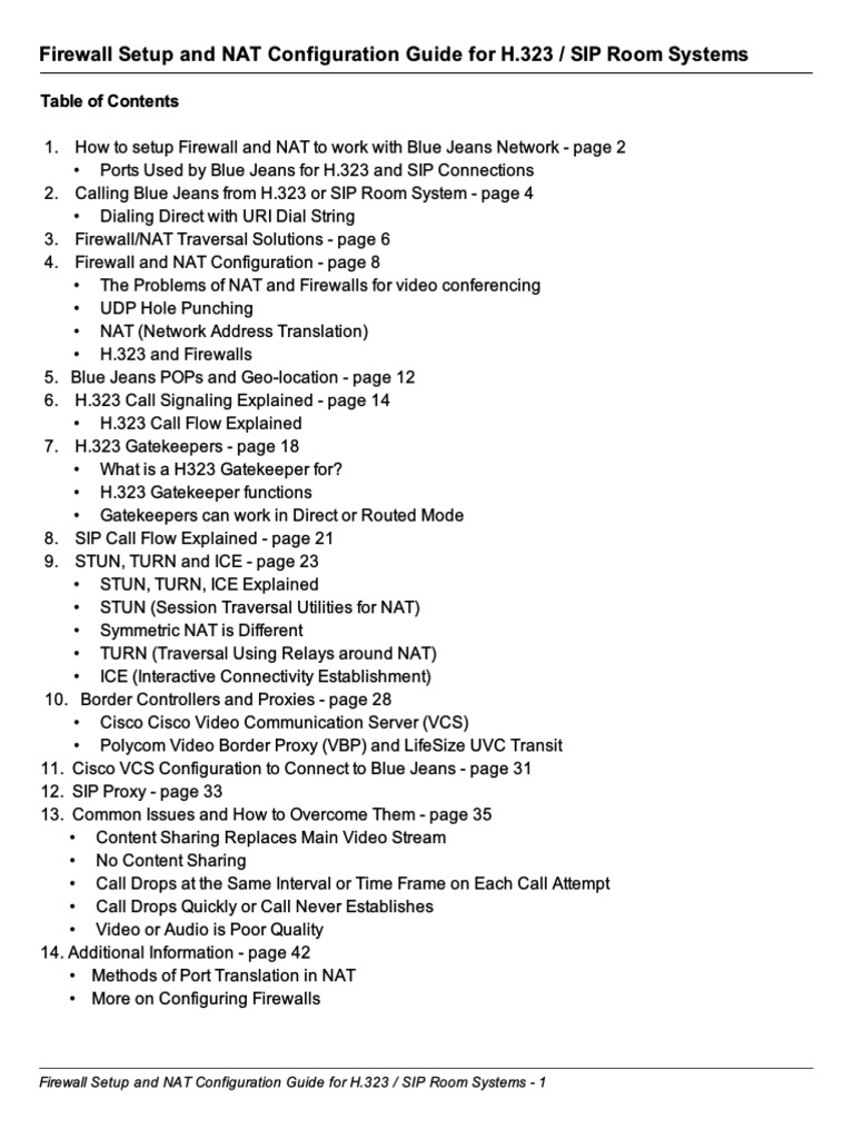 Firewall and NAT Guide | PDF | Session Initiation Protocol | Firewall ...
