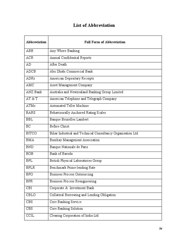 Business Abbreviations Glossary