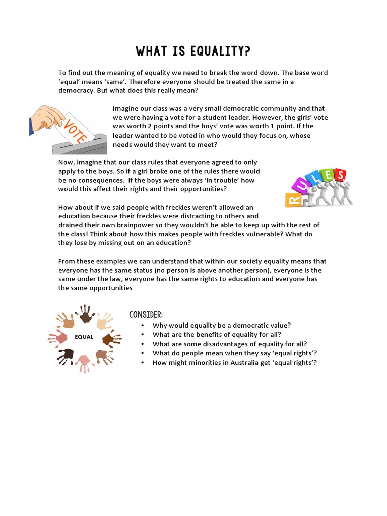 What Is Equality | PDF