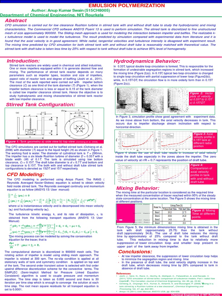Poster Template | PDF | Computational Fluid Dynamics | Chemical Reactor