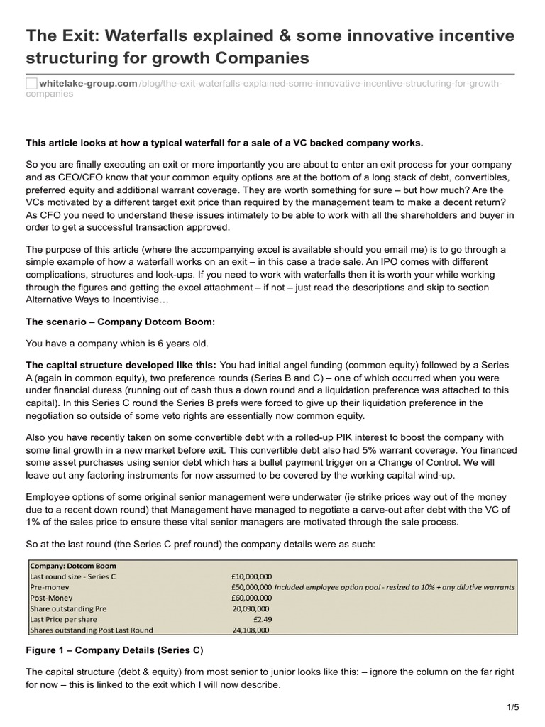 Exit Waterfalls Explained & Some Innovative Incentive Structuring For ...