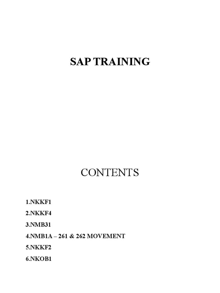 Sap Training | PDF | Chemical Compounds | Chemical Substances