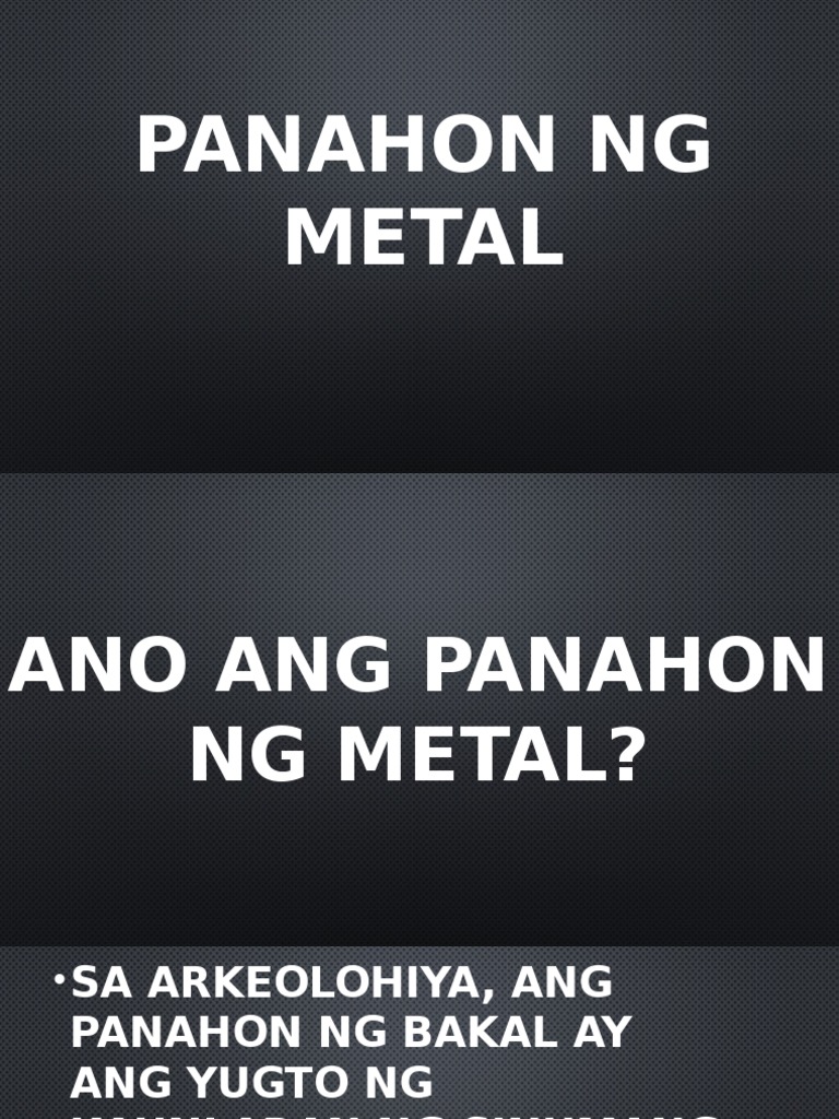 Panahon NG MEtal | PDF