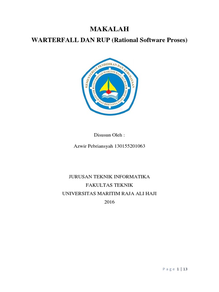 Makalah Waterfall Dan Rup | PDF