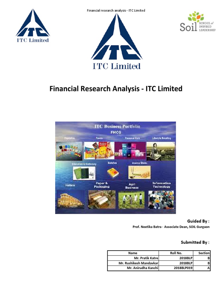 Cover Page - ITC | PDF