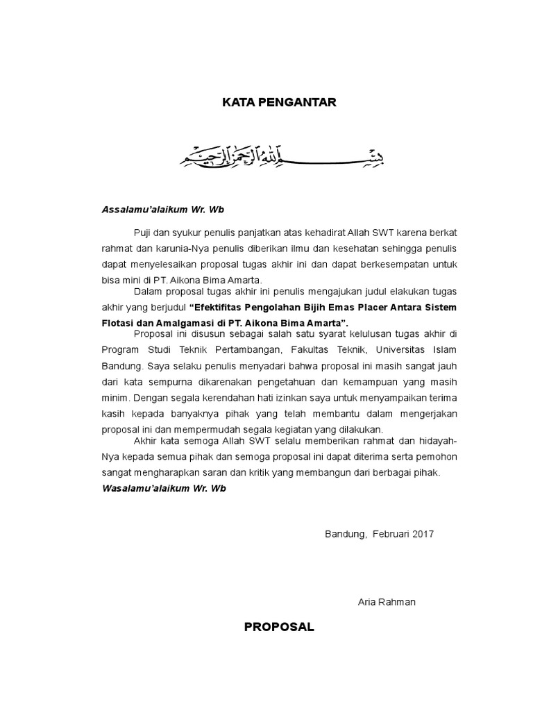 Bismillah Proposal TA | PDF