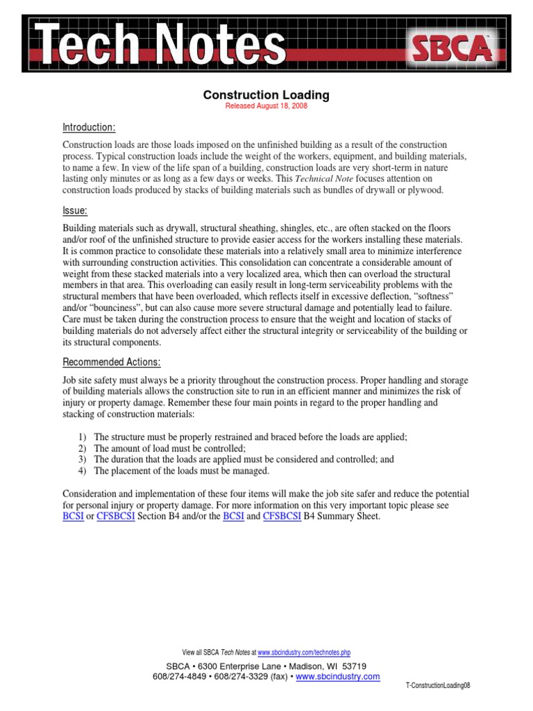 Construction Loading: Bcsi Cfsbcsi Bcsi Cfsbcsi | PDF | Truss ...