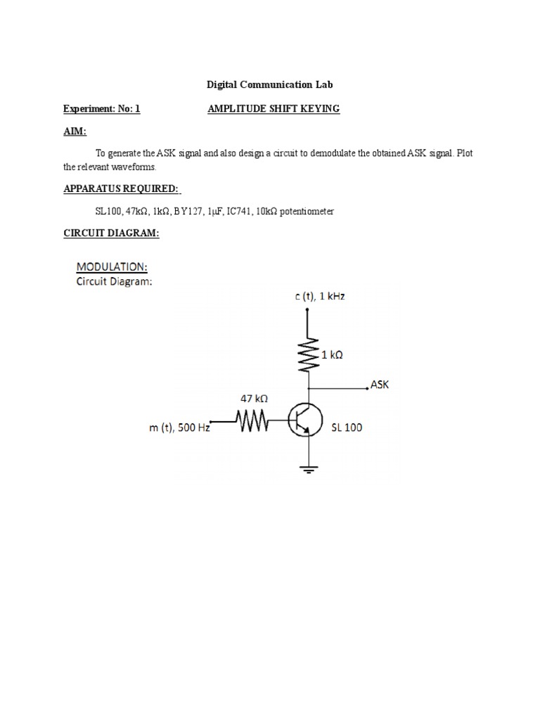 DC Lab | PDF | Electronic Circuits | Modulation