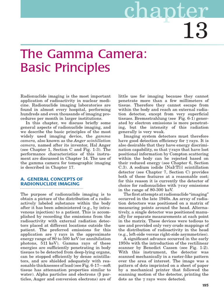 Gamma Camera Principles and Components | PDF | Gamma Ray | Nuclear Medicine