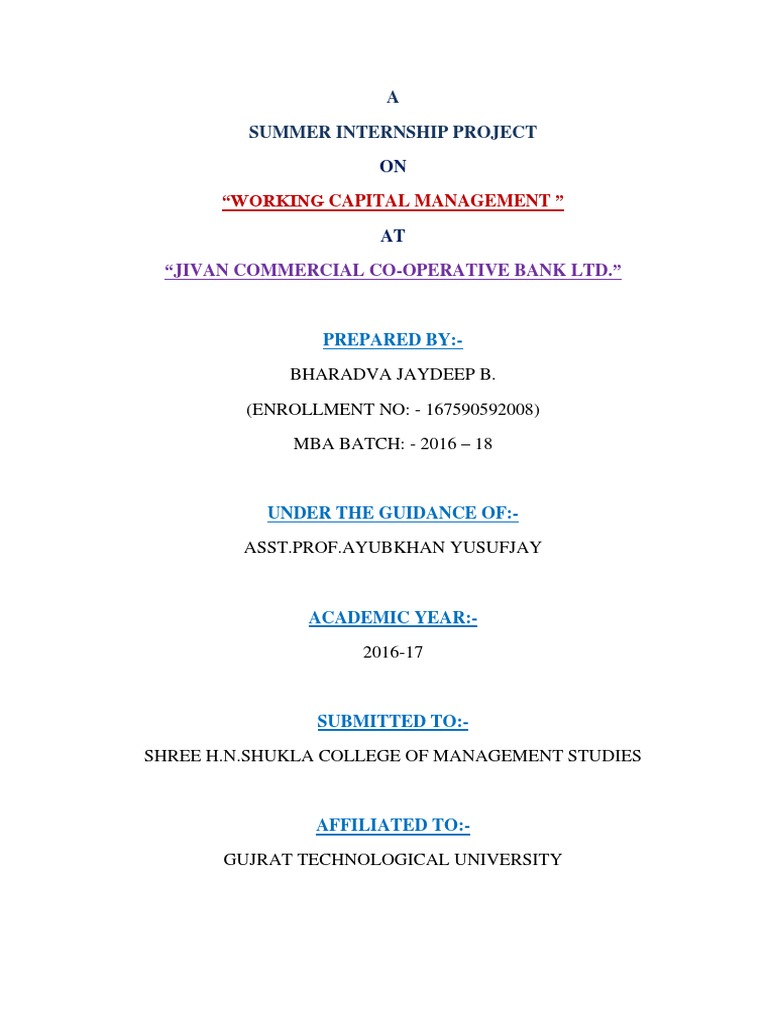 Working Capital Management | PDF | Working Capital | Financial Capital