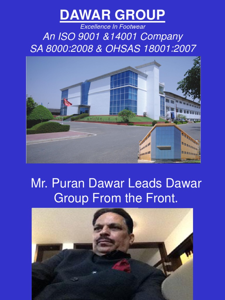 Dawar Group: An ISO 9001 &14001 Company SA 8000:2008 & OHSAS 18001:2007 ...