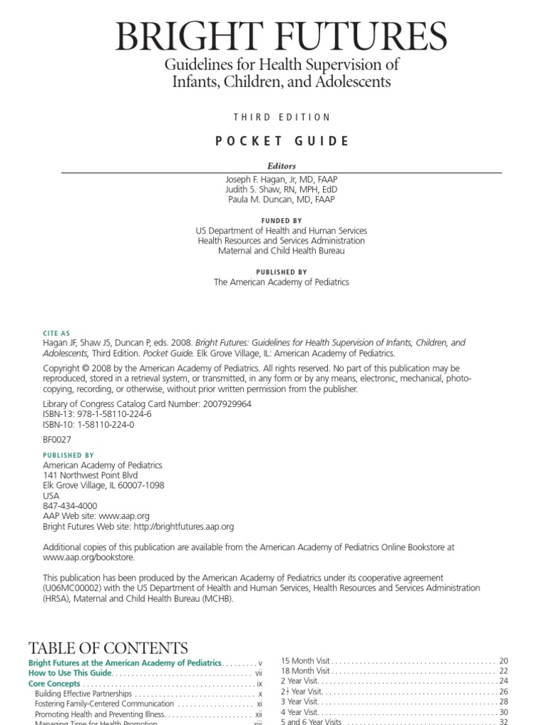 Bright Futures Pocket Guide | PDF | Infants | Breastfeeding