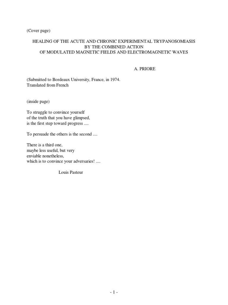 Antoine Priore (Electromagnetic Healing France 1974) | PDF | Testicle ...